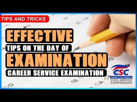 EFFECTIVE TIPS ON THE DAY OF YOUR CIVIL SERVICE EXAM - YouTube