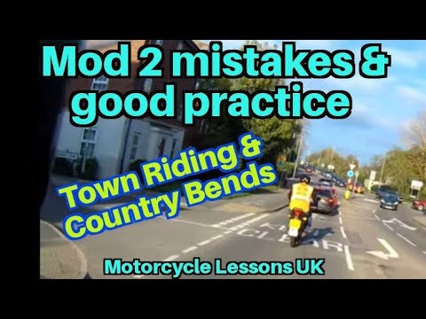 Motorcycle Mod 2 mistakes & good practice in Town & Bend Riding - YouTube