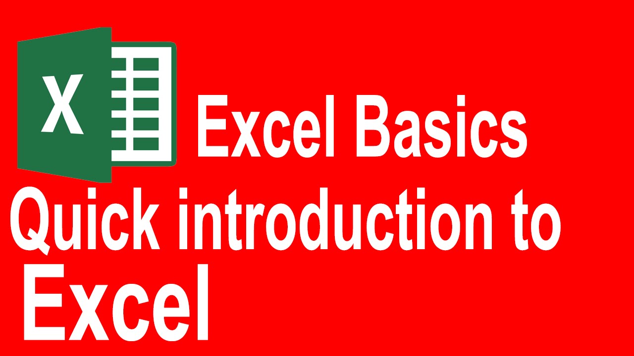 Excel 2013 For Beginners Tut 1 Quick Introduction To Excel Youtube