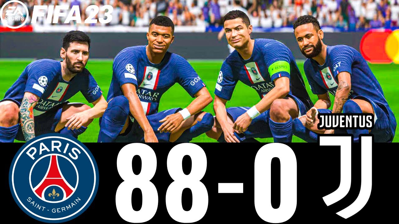 FIFA 23 - MESSI, RONALDO, MBAPPE, NEYMAR, ALL STARS | PSG 88-0 JUVENTUS | UCL FINAL | - YouTube