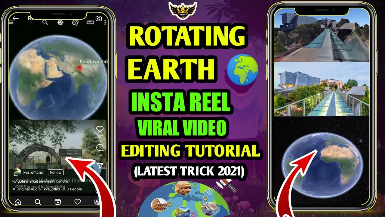 Viral Earth Spin Video Editing Tutorial | Earth Moving Reels Editing ...