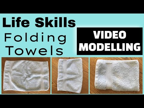 Folding Towels-Life Skills-Video Modelling - YouTube