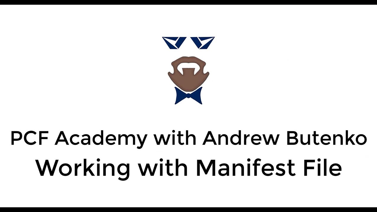 PCF Academy - Working with Manifest file - YouTube