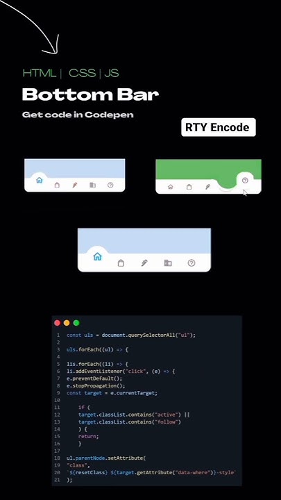 Awesome Bottom Navigation bar using html css #shorts #web3 # ...