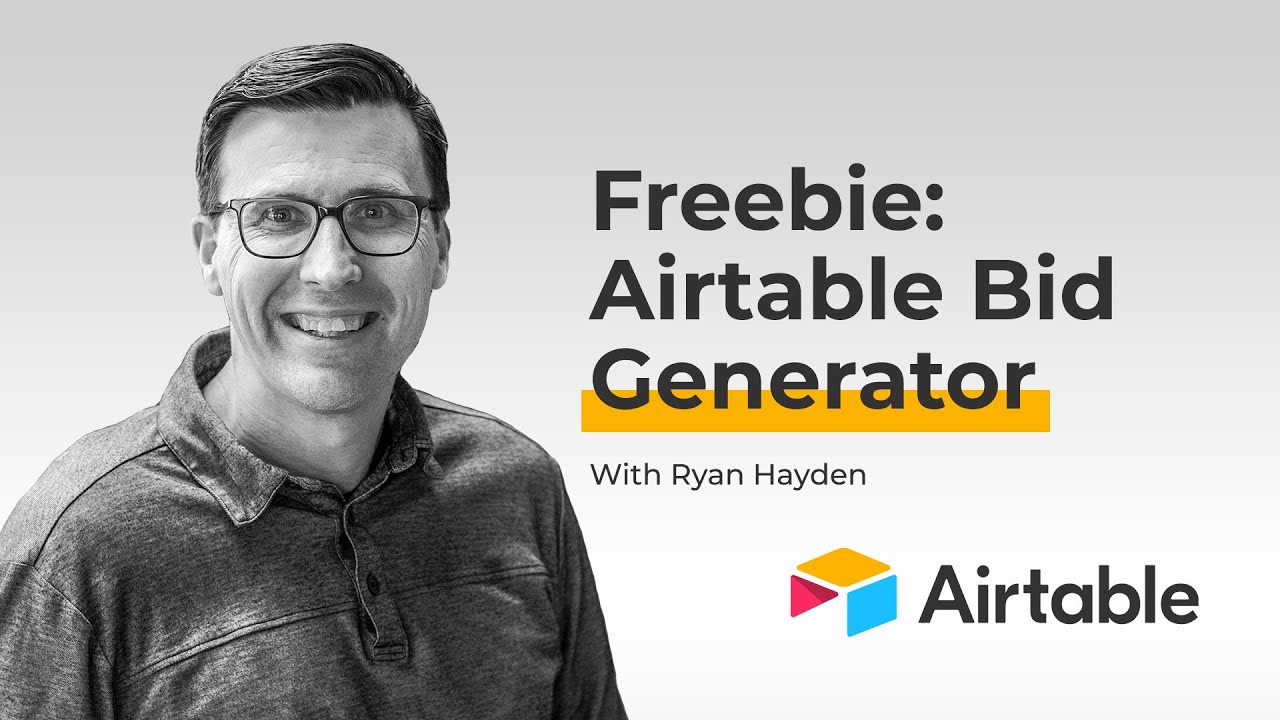 Freebie: Airtable Bid Generator (With companion HTML File) - YouTube