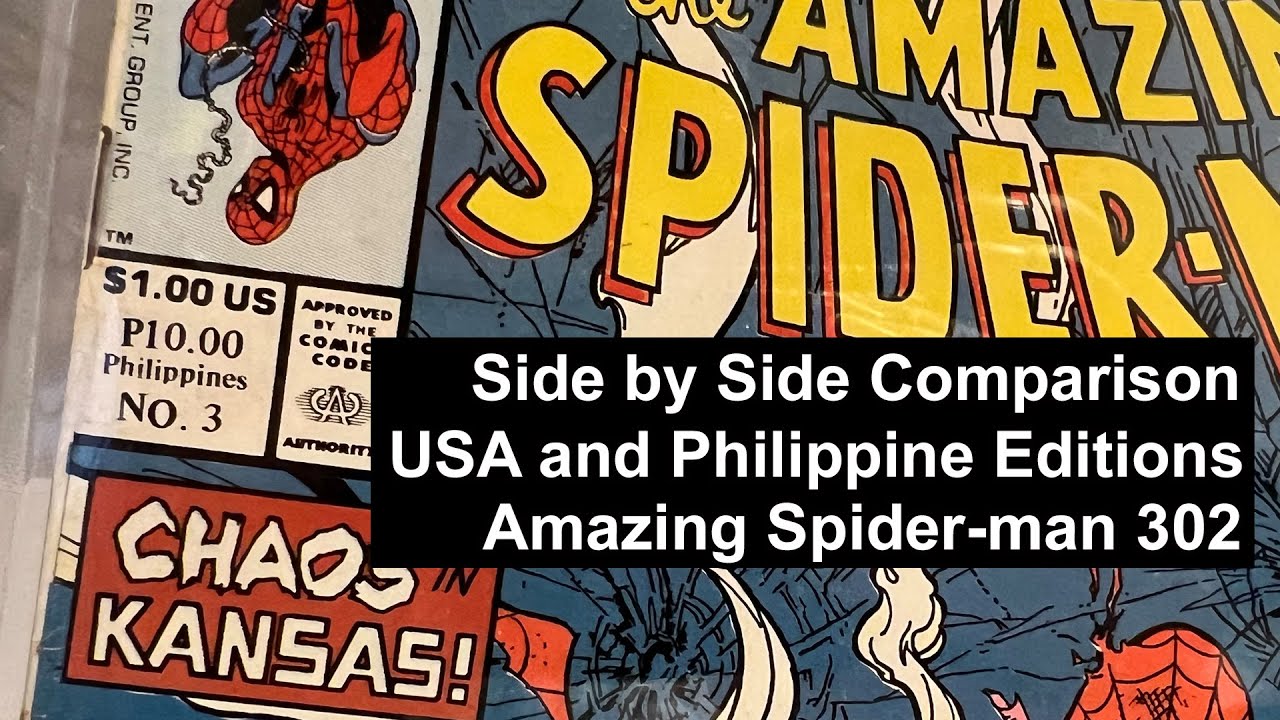 PHILIPPINES and USA - Amazing Spider-Man 302 side-by-side comic book ...