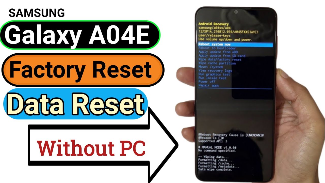 Factory Reset For Samsung A04e | Galaxy A04e Hard Reset | SM-A04E ...