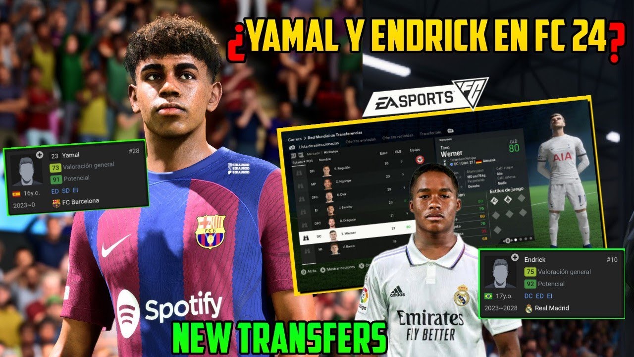 Lamine Yamal, Endrick y Nuevas Transferencias en EA FC 24 ¿Cuando ...