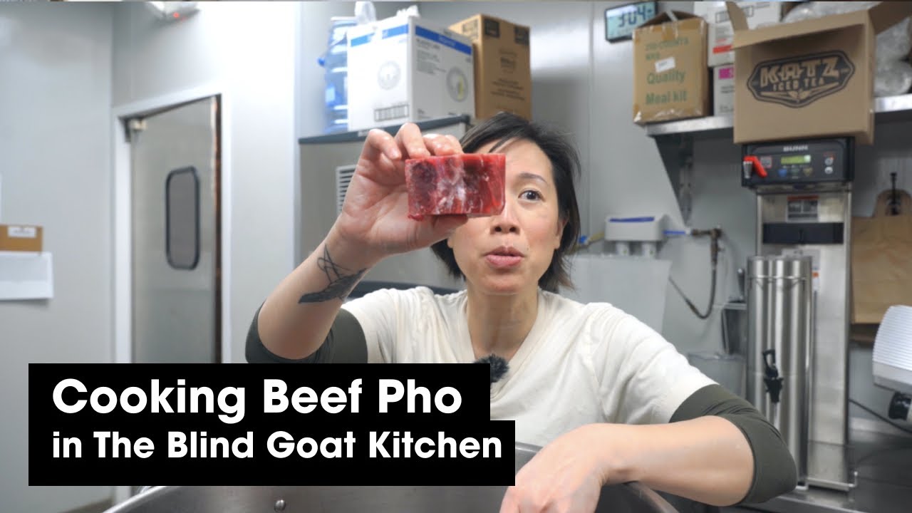 Cooking Beef Pho in The Blind Goat kitchen - YouTube