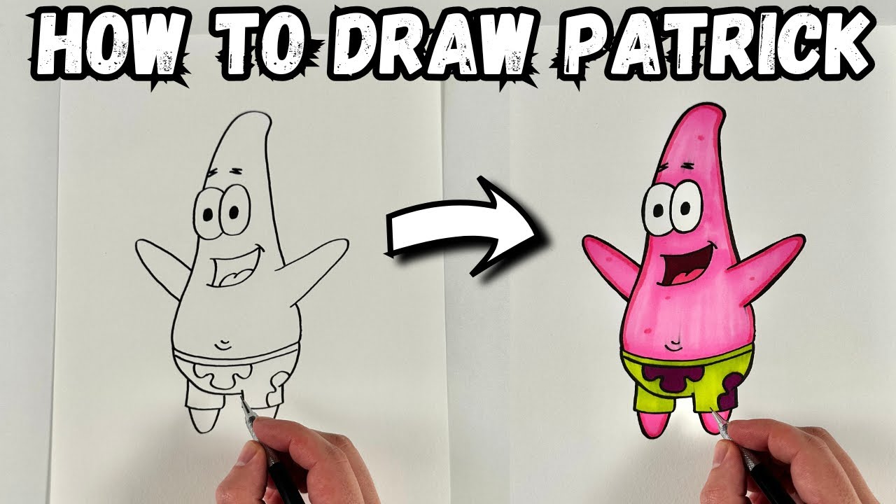 How To Draw Patrick From SpongeBob - YouTube