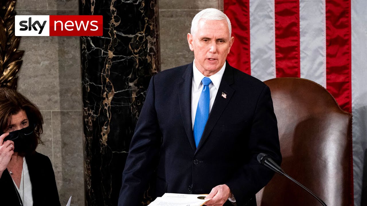 VP Mike Pence announces Joe Biden is certified as the 46th President of ...