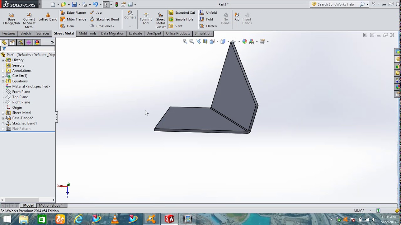 SolidWorks sketched Bend YouTube SolidWorks sketched Bend YouTube