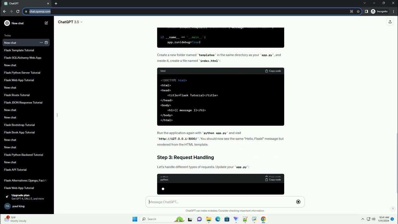 flask python tutorial - YouTube