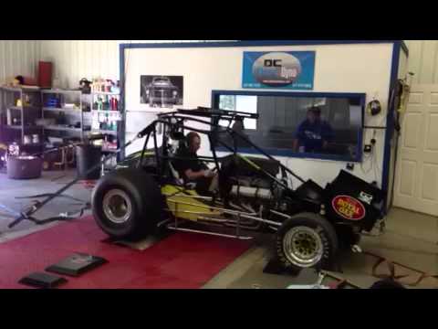 DJ Racing #40:1 True Fuel 410 sprint car @ DC Chassis Dynoj - YouTube