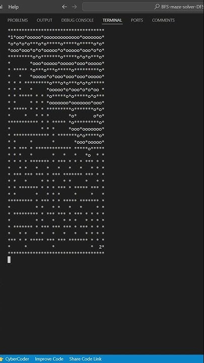 How many steps to solve a 35 * 35 maze? #c #programming #shorts # ...
