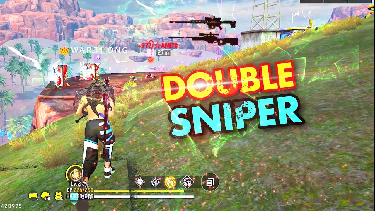Free Fire Double Sniper gameplay l Warthong Gaming #freefire #sniper # ...