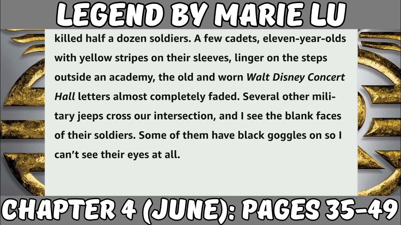 Legend by Marie Lu (Chapter 4 JUNE) - YouTube