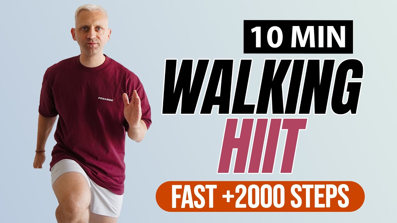 10-Min FATBURN WALK HIIT | Up to 2,000 Steps - Low Impact, No Jumping ...