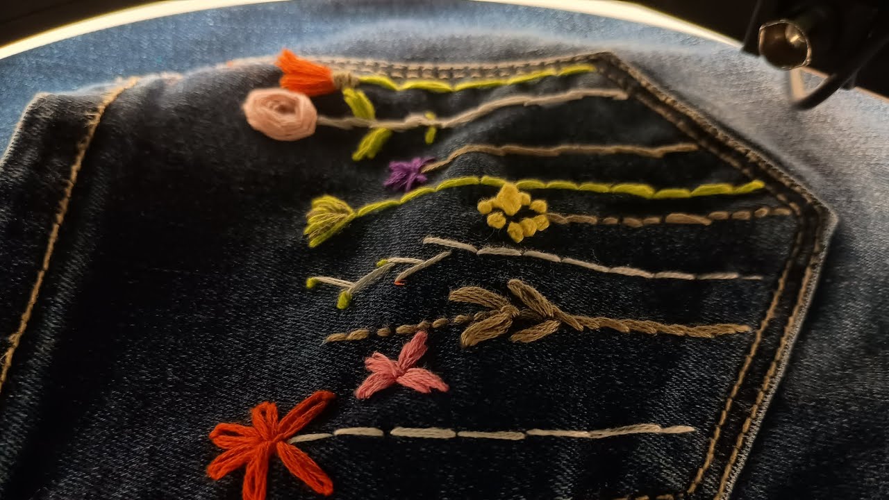 jeans back pocket embroidery designs. pocket embroidery 😱🪡. # ...