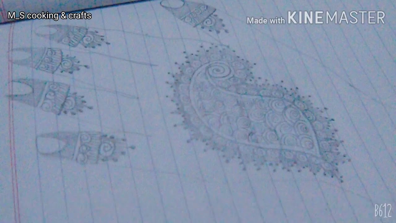 Beautiful easy disign on paper by M_S cooking & crafts - YouTube