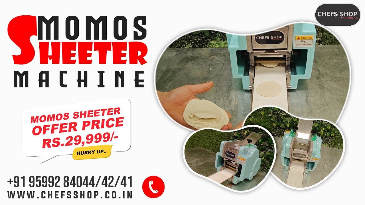 Momo Sheeter Machine for Just ₹29,999! | Momo Dumpling Machine ...