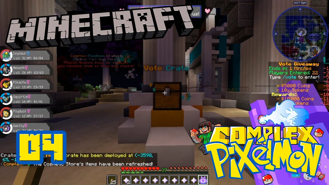 Pixelmon 8 - 04 - Vote Crates (No Commentary) - YouTube