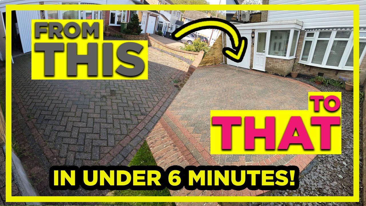 The WEEDIEST Driveway Clean in Under 6 Minutes - YouTube