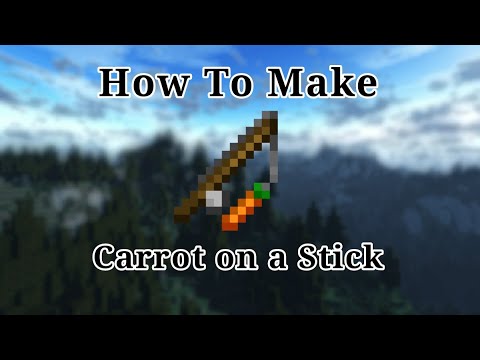 How to make Carrot on a Stick in Minecraft || Crafting Recipe of Carrot ...