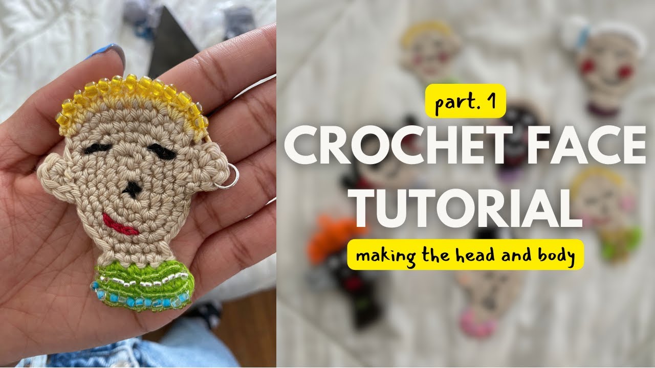 crochet applique tutorial | how i crochet faces 👩🏽‍🦱👩🏻🧑🏼‍🦱👨🏻‍🦰 - YouTube