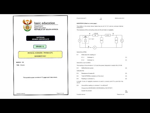 Grade 12 Electric Circuit| Physics Question 8 Memo Paper 1 November ...