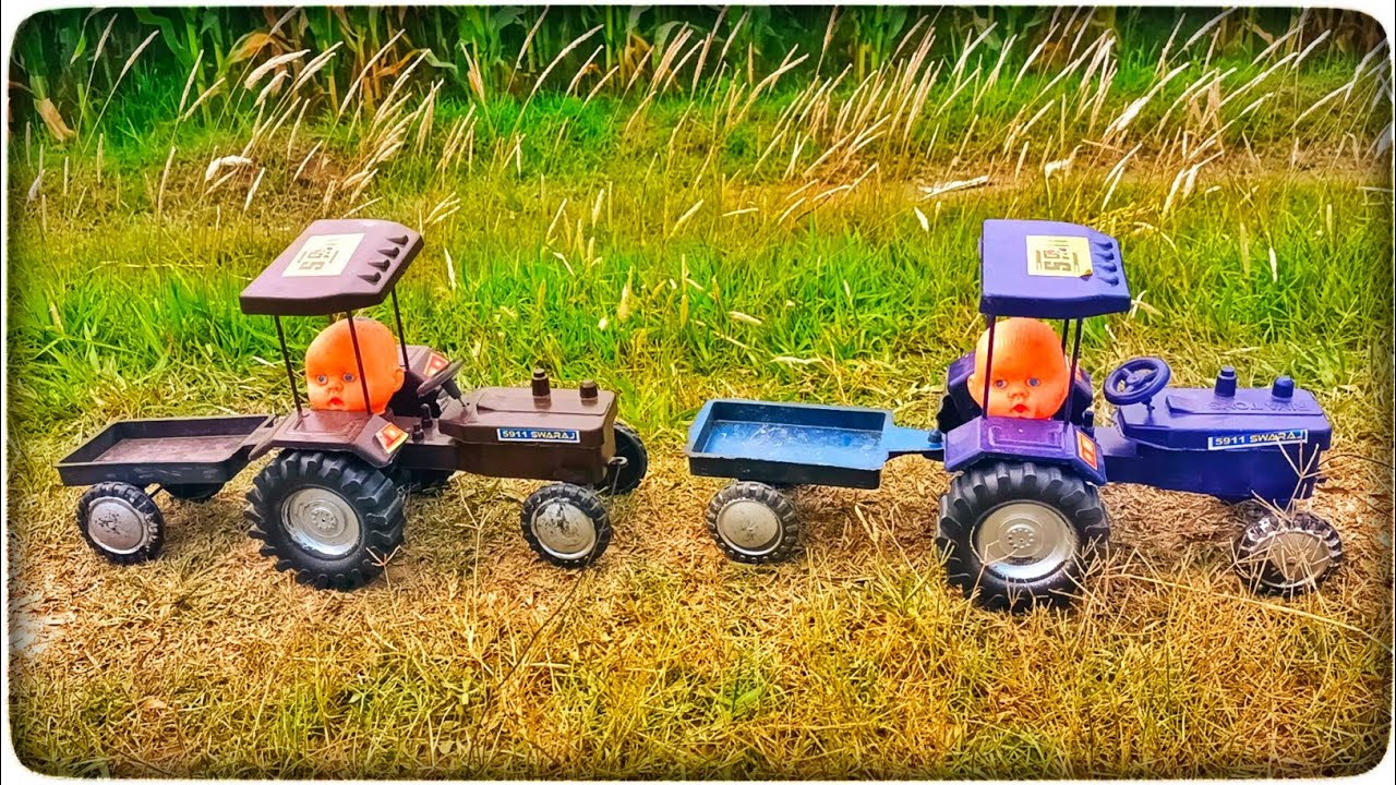 Mini tractor loading Baby 🤩/ Wow baby drive tractor / Swaraj tractor ...
