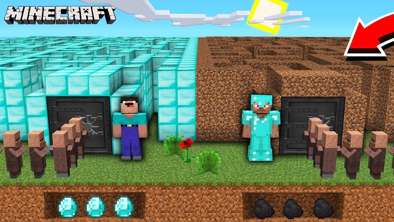 LABIRYNT DIAMENT vs LABIRYNT DIRT w MINECRAFT ! *Gra planszowa !* - YouTube