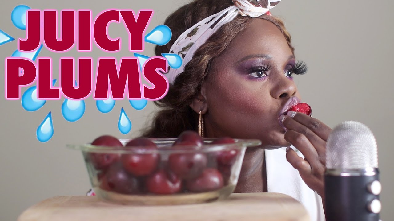 Ripe Juicy Plums So Tasty ASMR Eating Sounds - YouTube