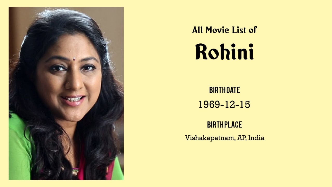 Rohini Movies list Rohini| Filmography of Rohini - YouTube