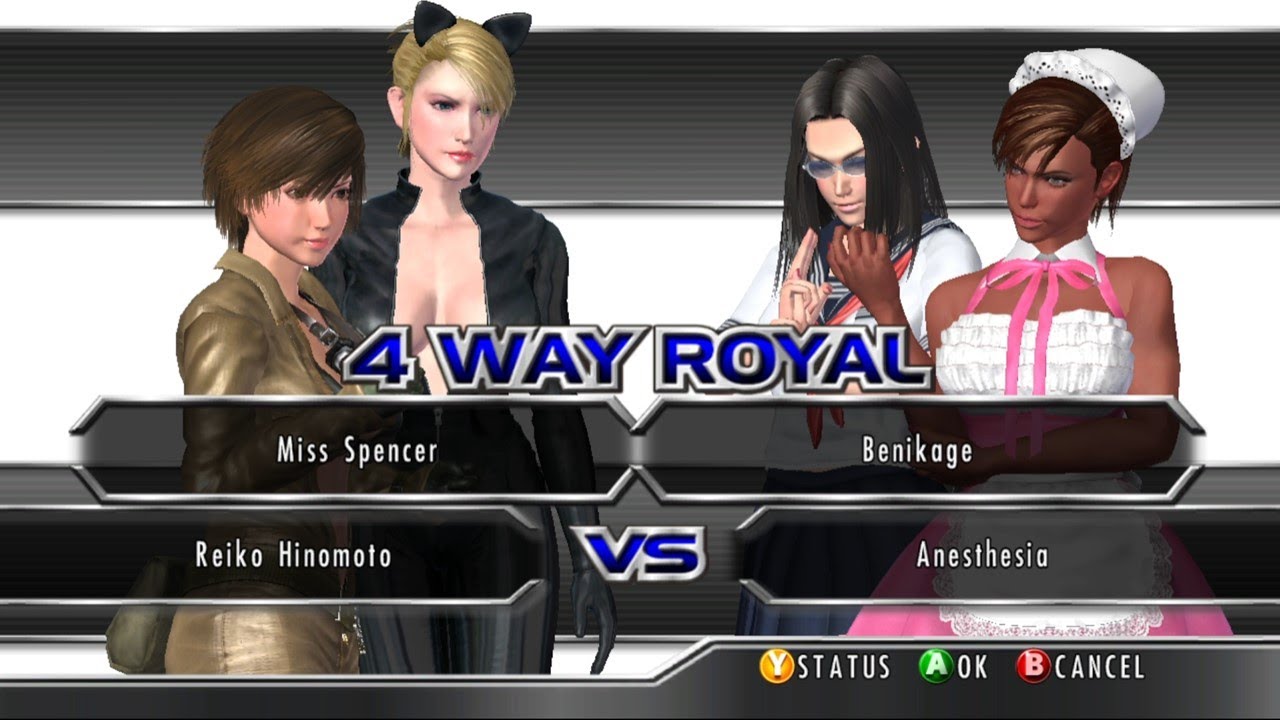 ランブルローズ XX 零子,アナスタシア,スペンサー,紅影 Rumble Rose XX Reiko, Anesthesia, Spencer ...