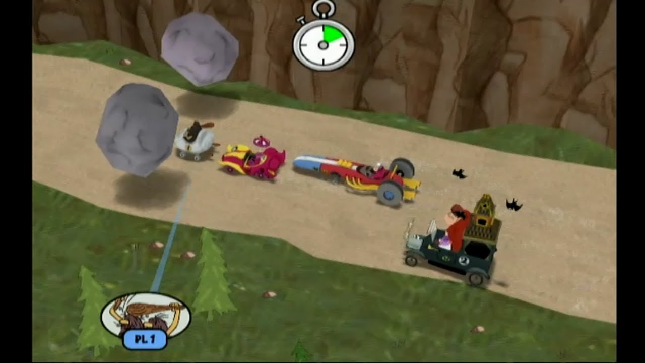 Wacky Races: Crash & Dash (Wii) Trap Minigames (The Slag Brothers ...