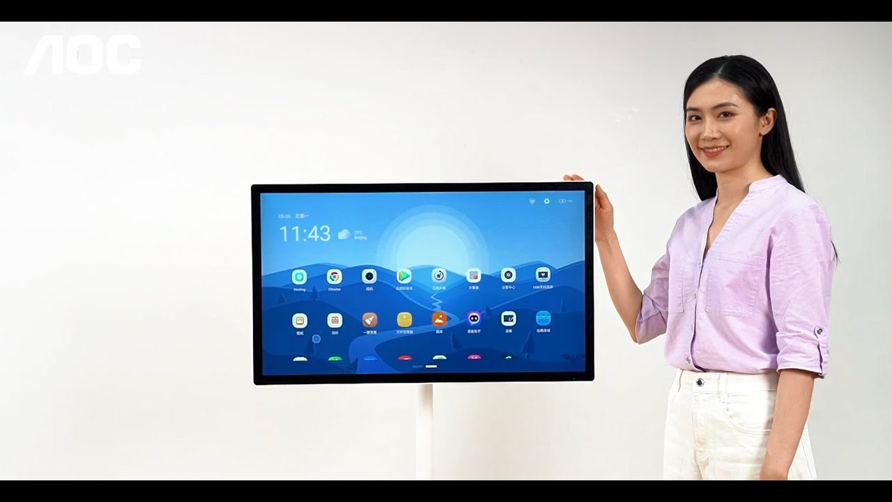 DEVOPS 32'' Rollable Smart Touch Screen Demo Video(With English ...