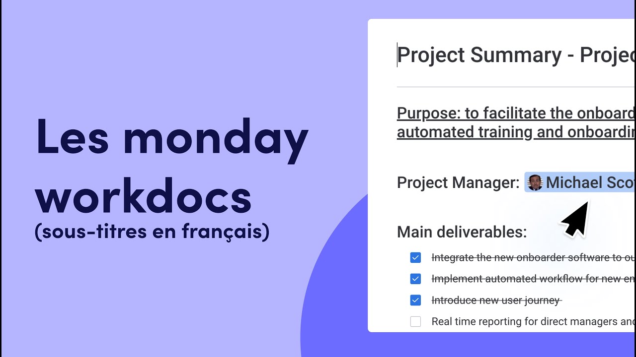 monday workdocs | Français (French) - YouTube