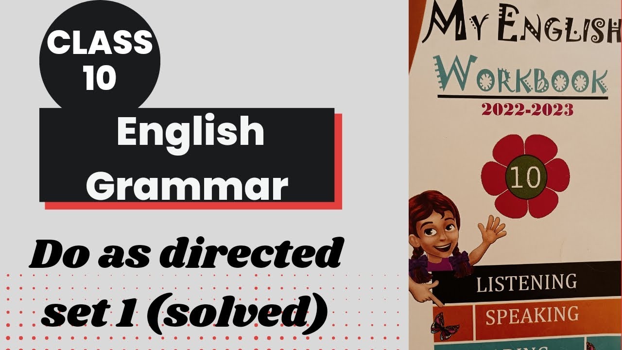 Do as directed Class 10 SET 1 Solved | PSEB | WORKBOOK | Grammar ...