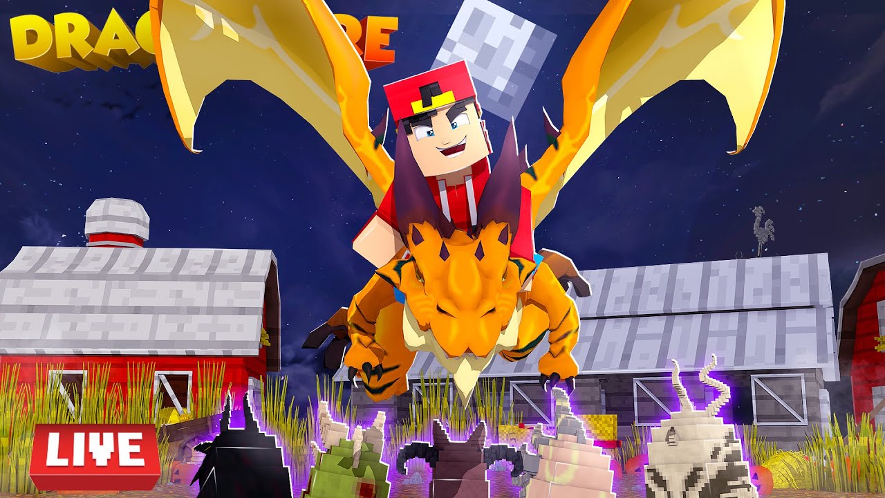 Minecraft Dragon Fire LIVE #16 - HALLOWEEN SPECIAL! - YouTube