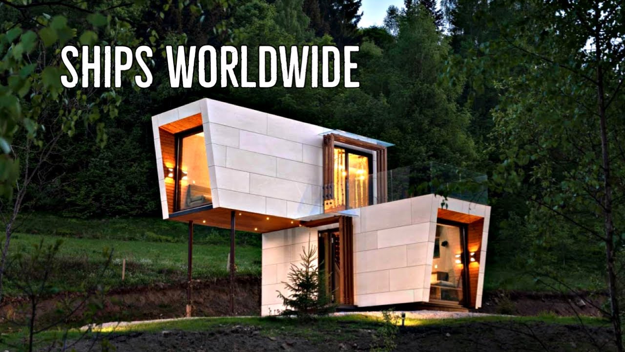 This Brand New 2 Storey PREFAB HOME ships Worldwide! - YouTube