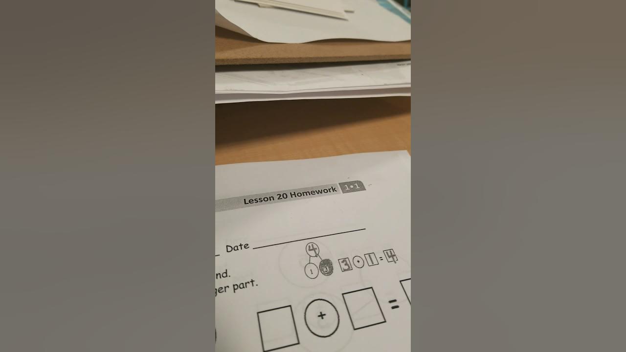 EngageNY: 1st grade, Module 1, Lesson 20 HW - YouTube