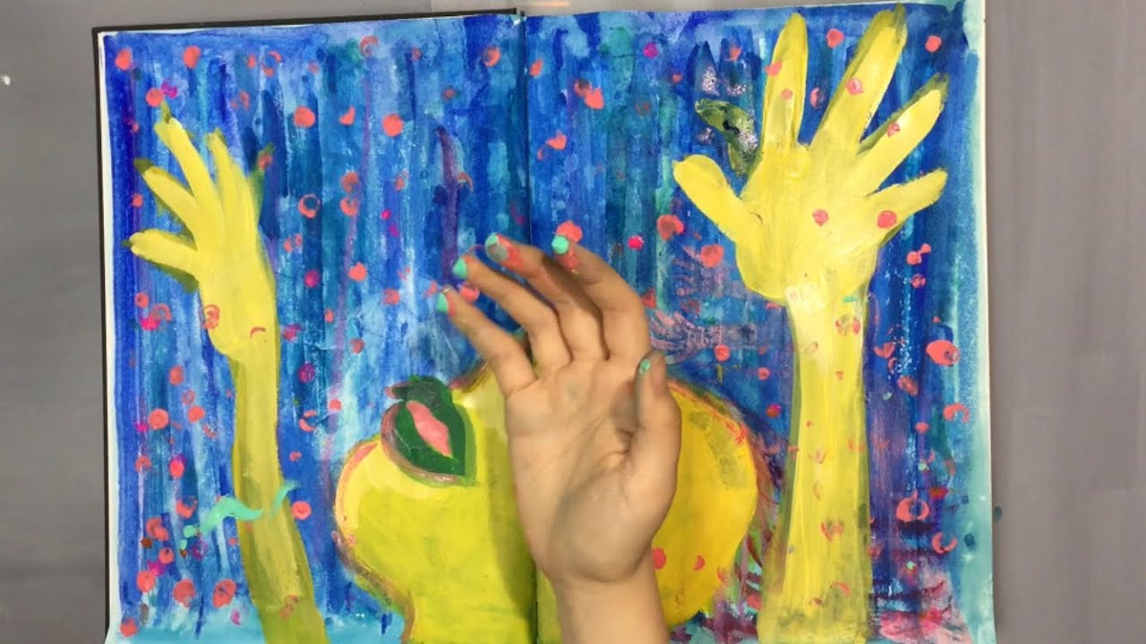 Blue Water/ Drawing/Painting process/ 랜선전시회 - YouTube