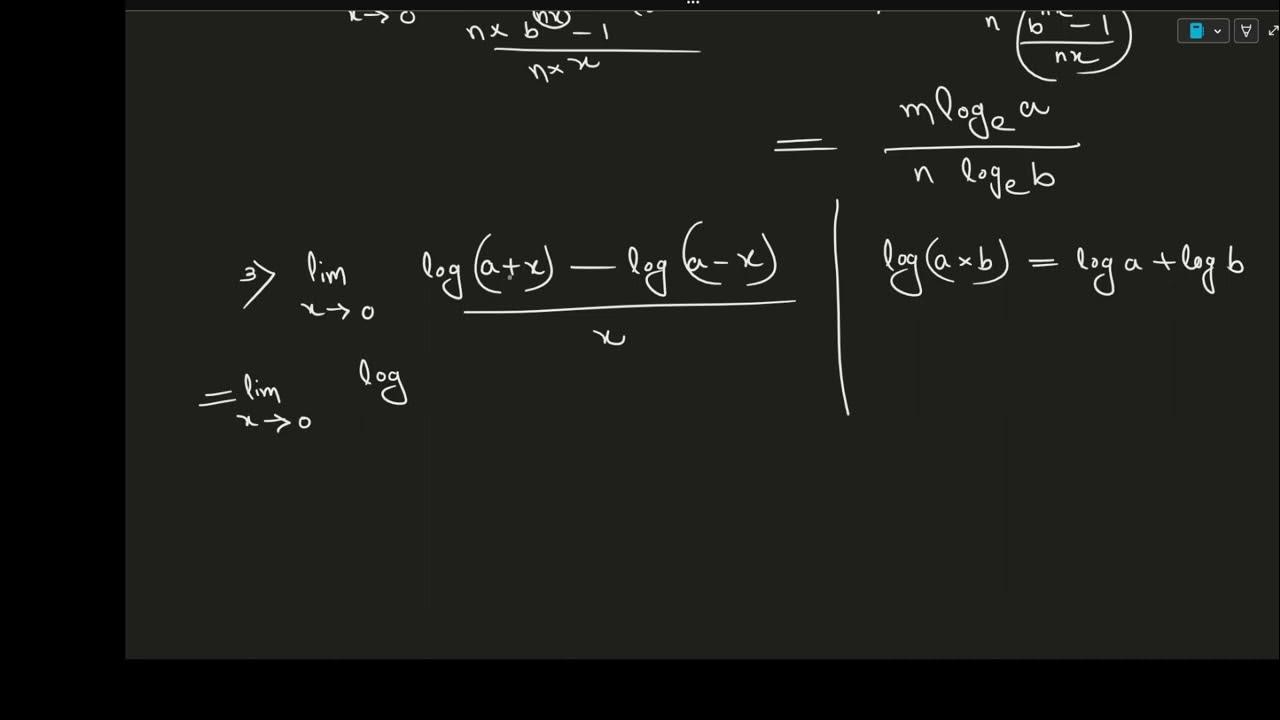 limit of exponential and logarithmic function - YouTube