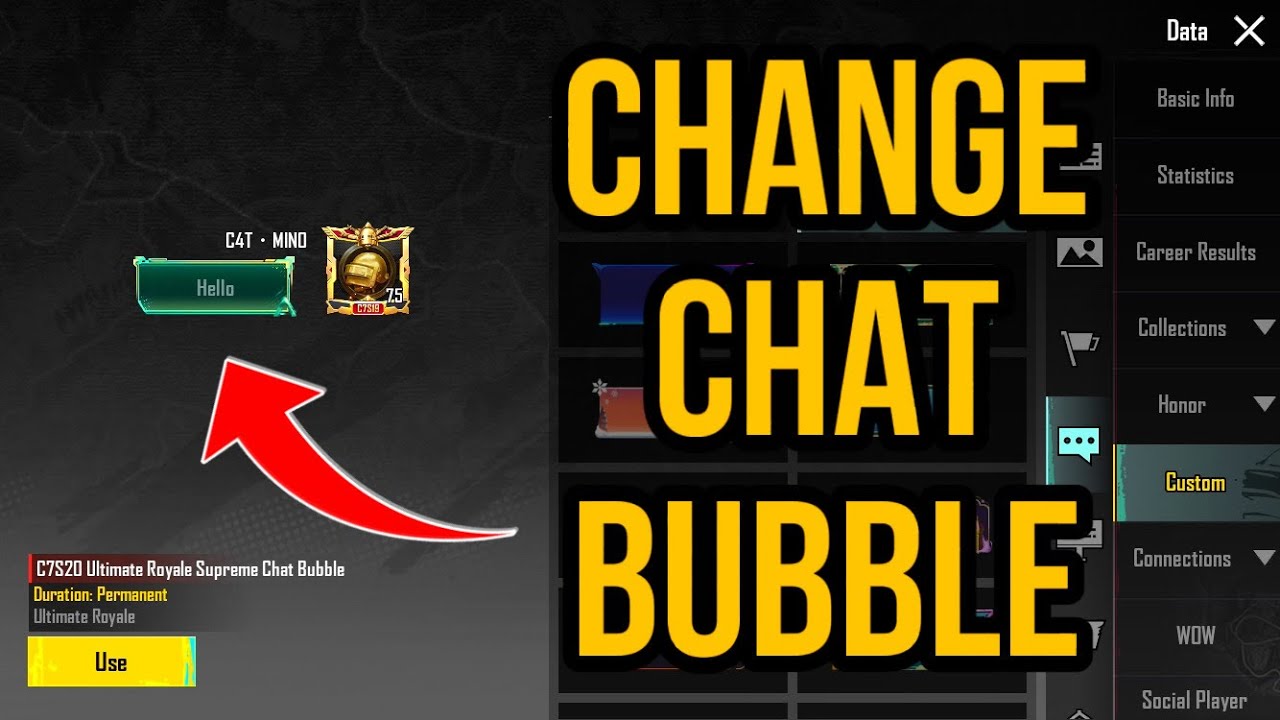 How to Change Chat Bubble in PUBG Mobile - YouTube