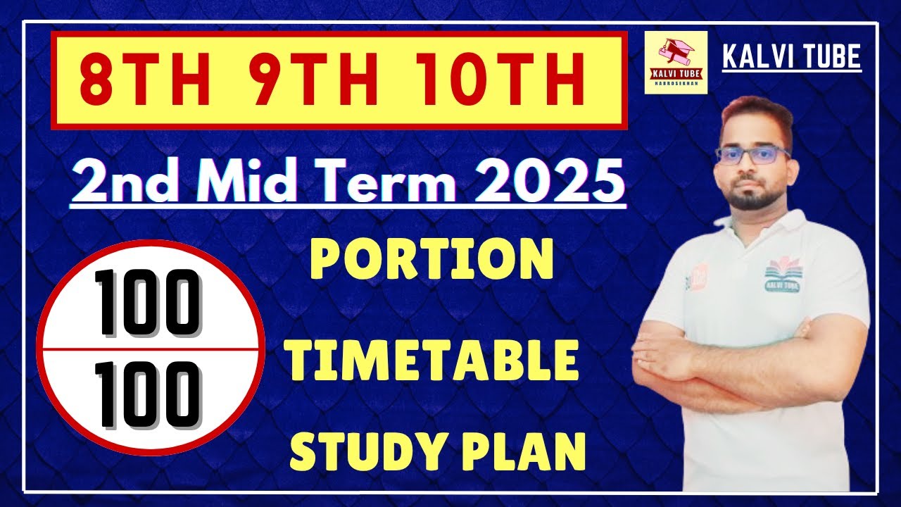 8th 9th 10th | Second Mid Term 2025 | Portion | Timetable | Study Plan ...