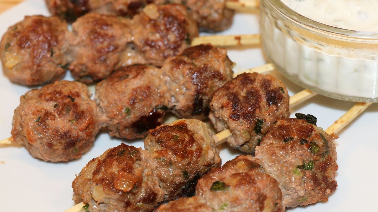 Recette brochettes de KEFTA orientale - YouTube