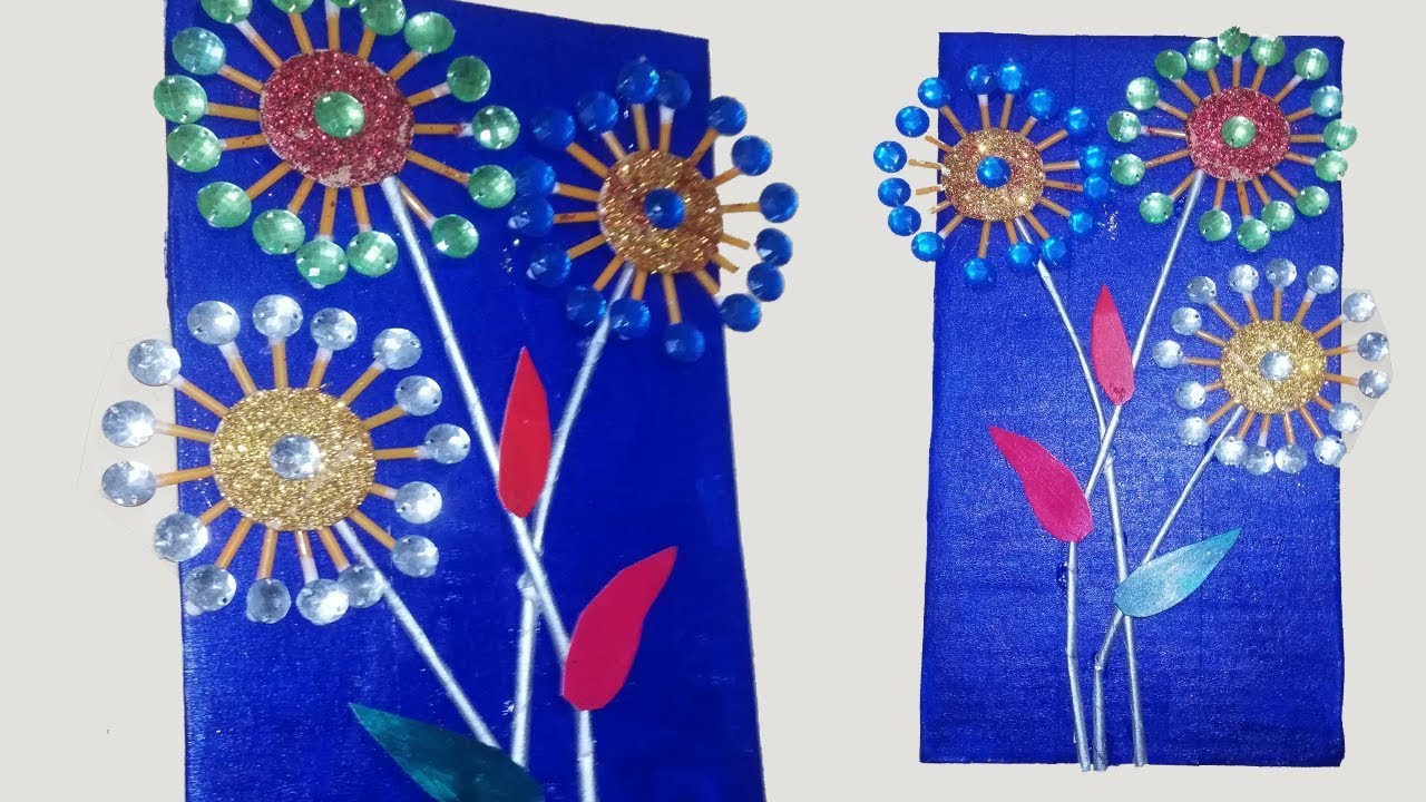 Best craft with cotton buds & cardboard DIY cotton bud Best craft idea ...