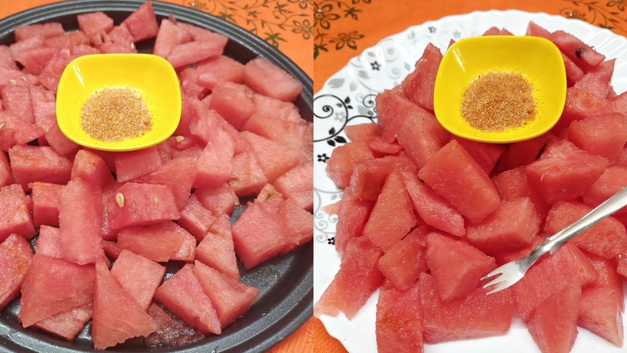 Watermelon with chilli powder || You Must Try This || Amazing Tasty ...