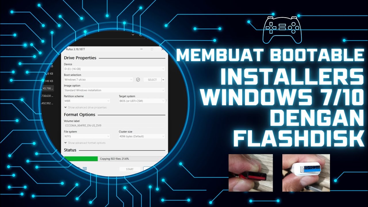 CARA MEMBUAT BOOTABLE INSTALLER WINDOWS 7/10 DENGAN FLASHDISK | TUTORIAL LENGKAP #tutorial # ...